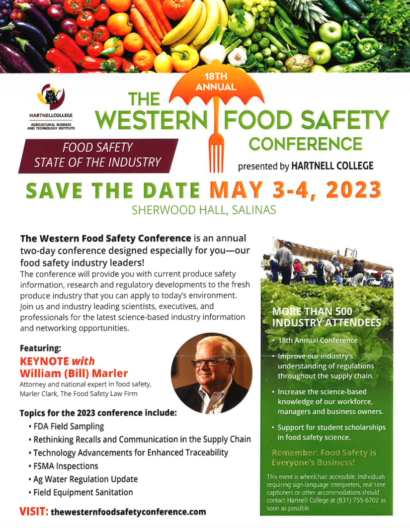 Come to Salinas for my Birthday - and some Food Safety | Marler Blog