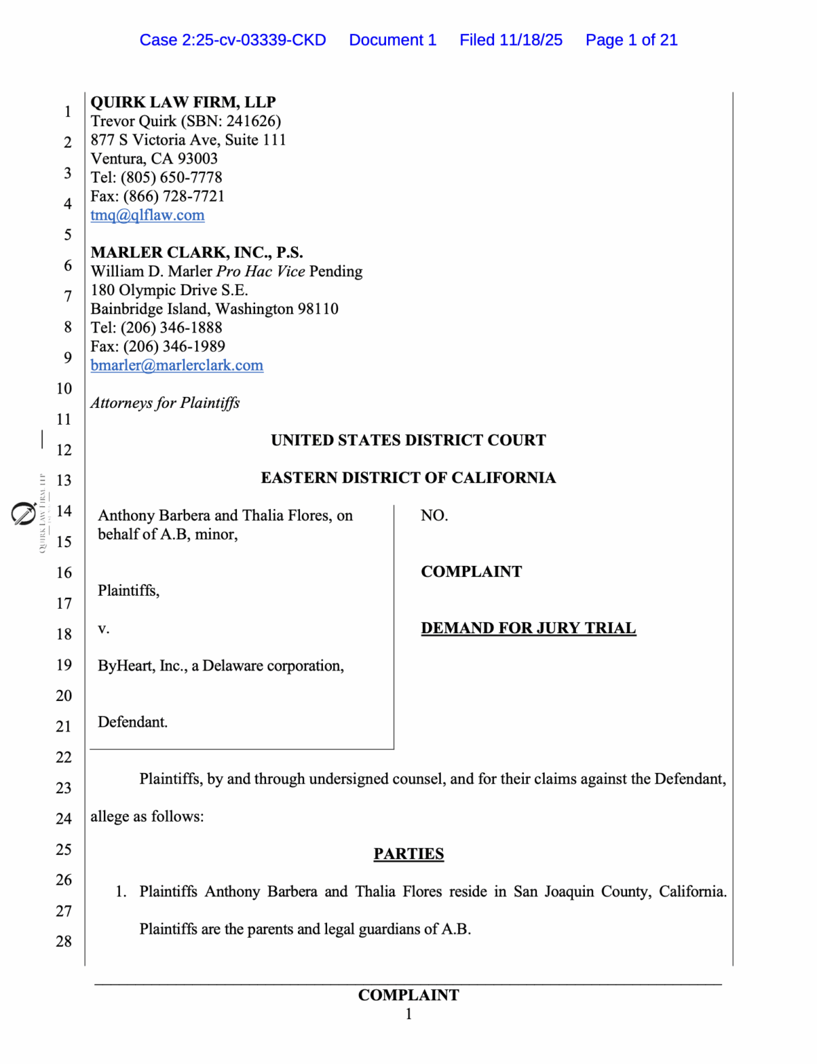 Marler Clark files second Botulism Lawsuit against ByHeart - also calls ...